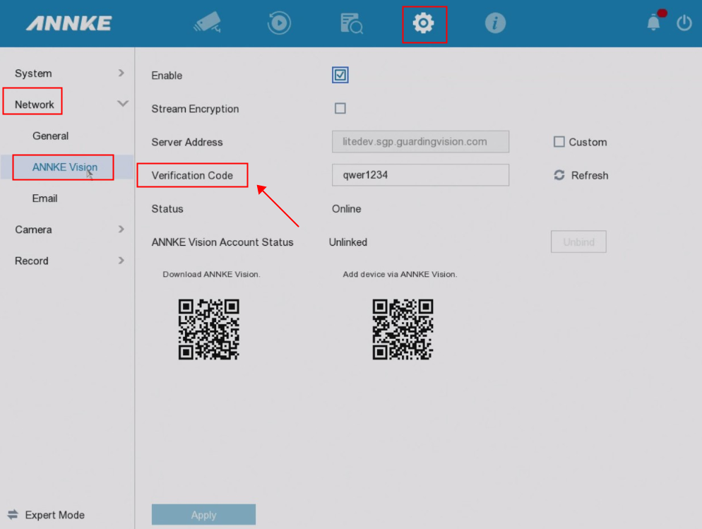 Annke Vision How To Find The Encryption Verification Code ANNKE